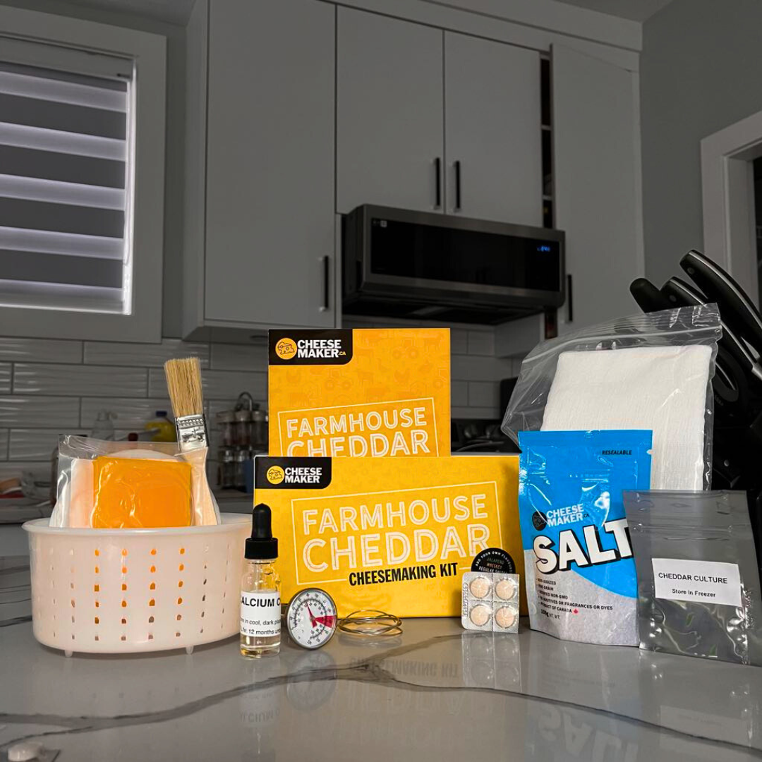 Cheddar Cheese Making Kit (Makes 10 batches) - CheeseMaker.ca ...
